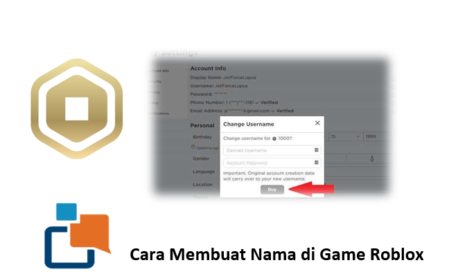 Cara Membuat Nama di Game Roblox